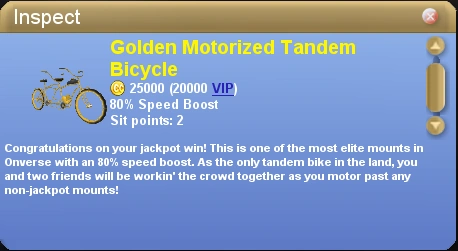 Golden Motorized Tandem Bicycle | Onverse Wiki | Fandom
