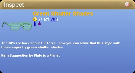 Green Shutter Shades | Onverse Wiki | Fandom