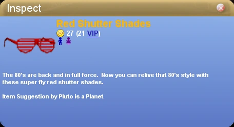 Red Shutter Shades | Onverse Wiki | Fandom
