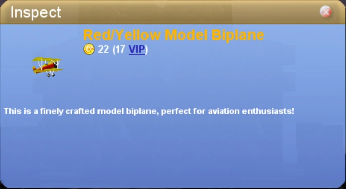 Red/Yellow Model Biplane | Onverse Wiki | Fandom