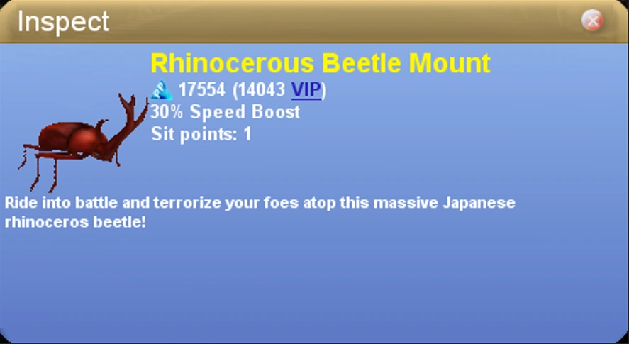 Rhinocerous Beetle Mount | Onverse Wiki | Fandom