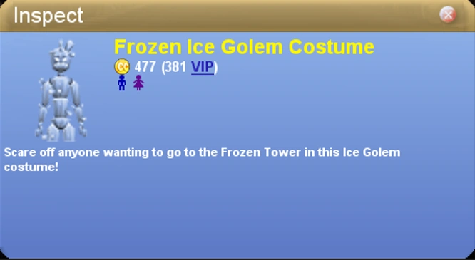 Frozen Ice Golem Costume | Onverse Wiki | Fandom