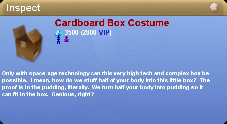 Cardboard Box Costume | Onverse Wiki | Fandom