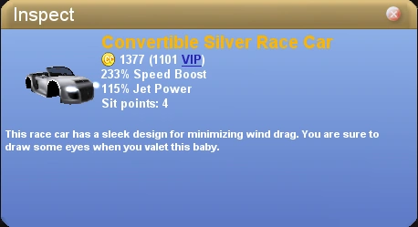 Convertible Silver Race Car | Onverse Wiki | Fandom