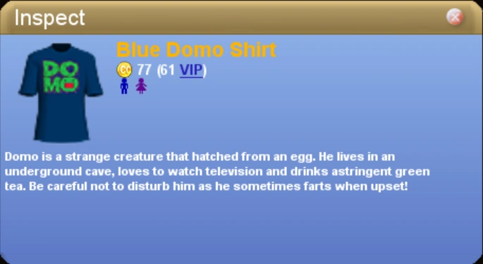 Blue Domo Shirt | Onverse Wiki | Fandom