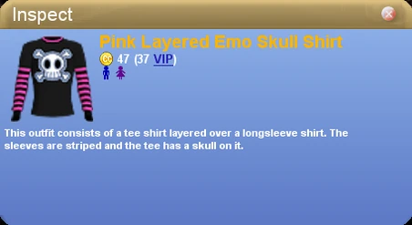 Pink Layered Emo Skull Shirt | Onverse Wiki | Fandom