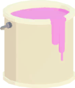 Pink Paint Bucket Cartoon