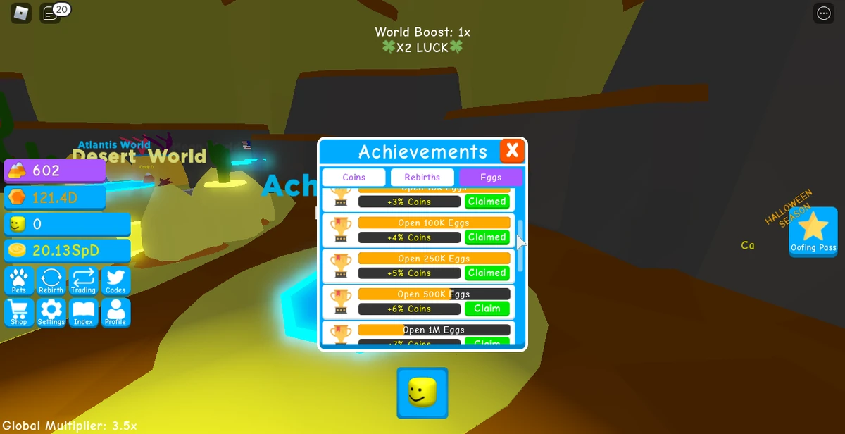 Achievements | Oofing Legends Wiki | Fandom