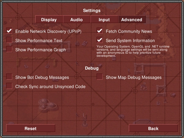 Advanced Settings | OpenRA - Red Alert Wiki | Fandom