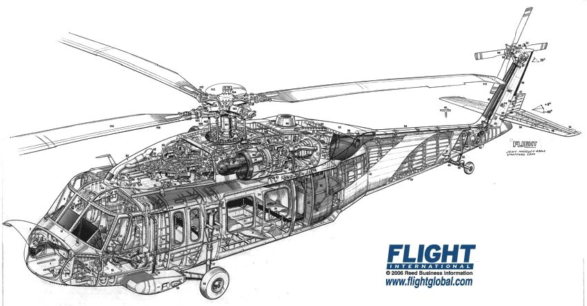 Blackhawk Helicopter Drawing