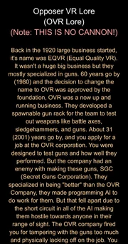 Community-Lore | OPPOSER VR Wiki | Fandom