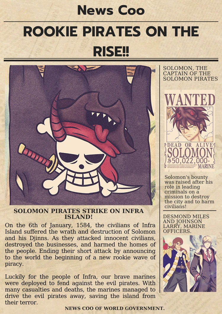 (News Coo) Solomon Pirates Strike On Infra Island! | One Piece Role ...
