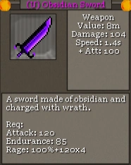 Obsidian Sword | Orake Wikia | Fandom