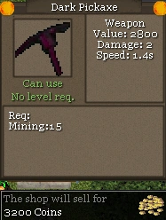 Dark Pickaxe | Orake Wikia | Fandom