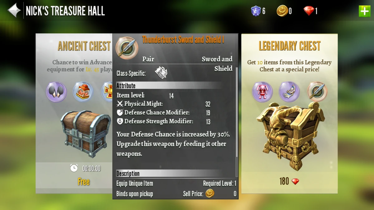 Thunderburst Sword and Shield I | Order and Chaos: Redemption Wikia ...