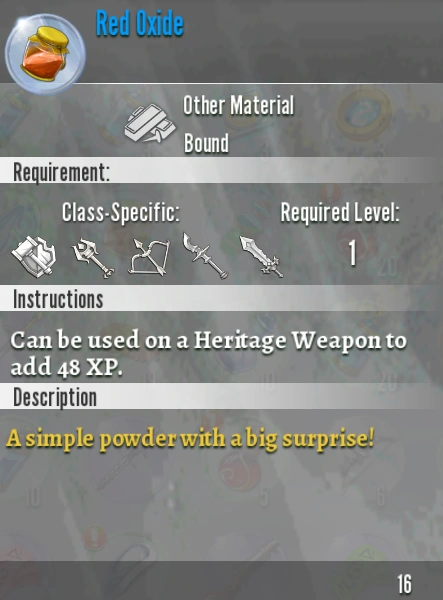 Red Oxide | Order and Chaos: Redemption Wikia | Fandom