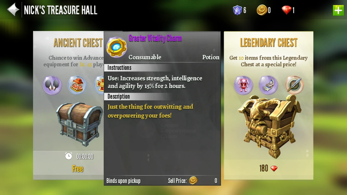 Greater Vitality Charm | Order and Chaos: Redemption Wikia | Fandom