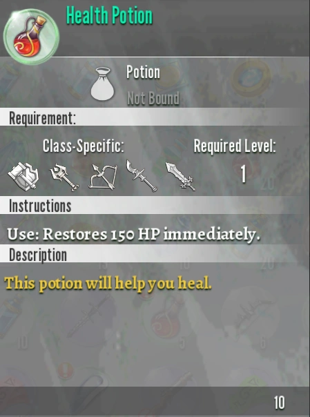 Health Potion | Order and Chaos: Redemption Wikia | Fandom