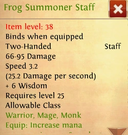 Frog Summoner Staff | Order and Chaos Online Wiki | Fandom