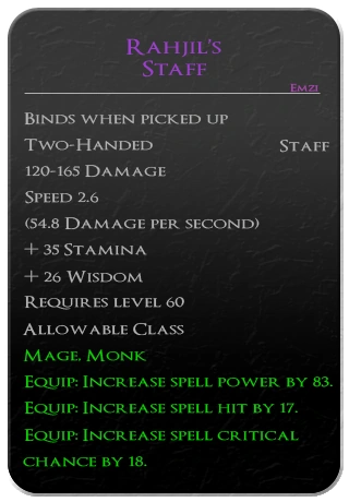 Rahjil's Staff | Order and Chaos Online Wiki | Fandom