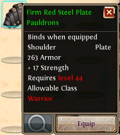 Firm Red Steel Plate Pauldrons | Order and Chaos Online Wiki | Fandom