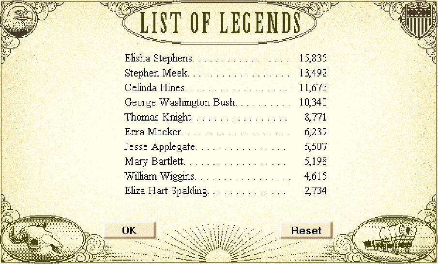 List of Legends | Oregon Trail II Wiki | Fandom