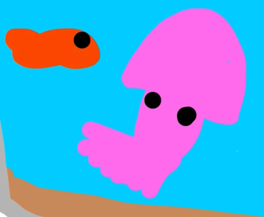 Unnamed clownfish and squid | Oscar Zeke the Unique Wiki | Fandom
