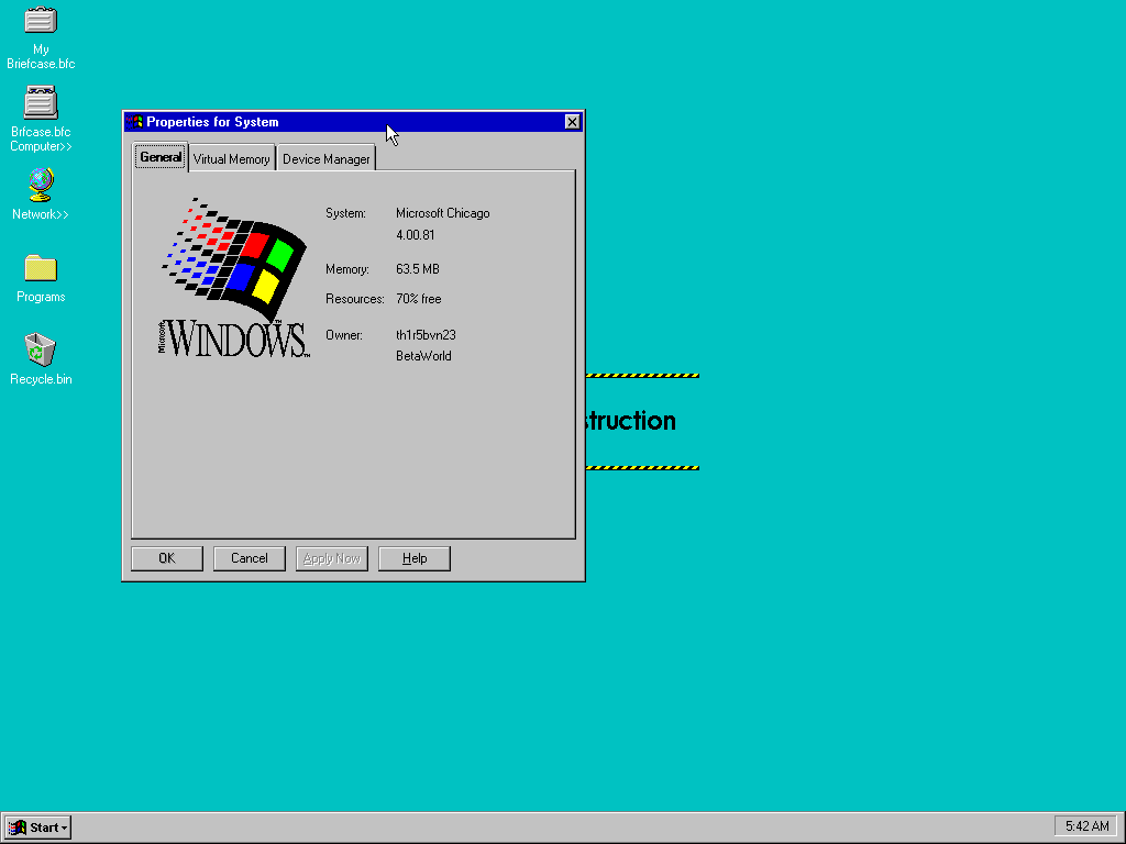 Windows 95 build 81 | 操作系统Beta等。 Wiki | Fandom