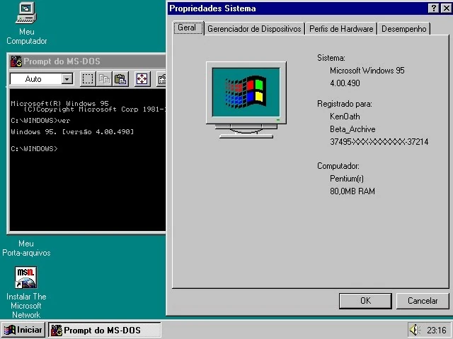 Windows 95 Build 490 | Operating System Beta, etc. Wiki | Fandom