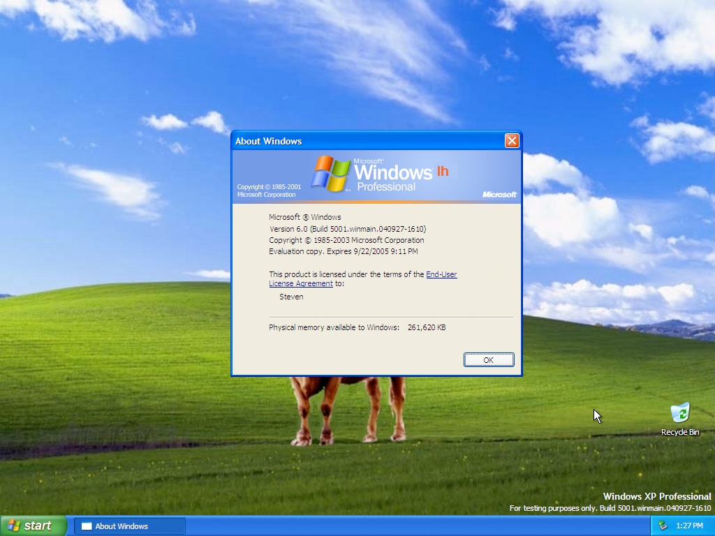 Windows Vista Build 5001 | Operating System Beta, etc. Wiki | Fandom