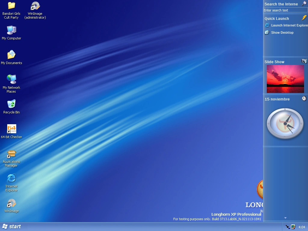 Windows Longhorn Build 3713 | Operating System Beta, etc. Wiki | Fandom