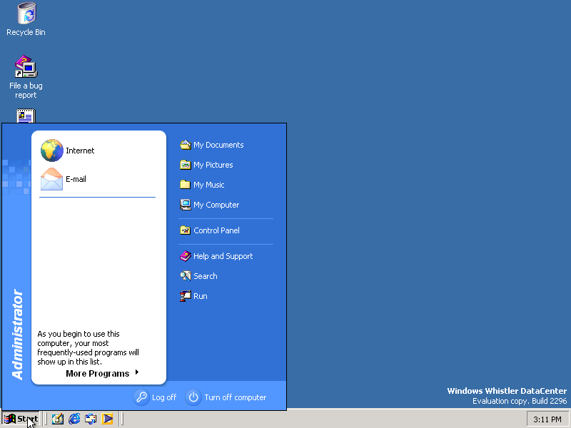Windows:Server2003:2296.1:beta1 | Operating System Beta, etc. Wiki | Fandom