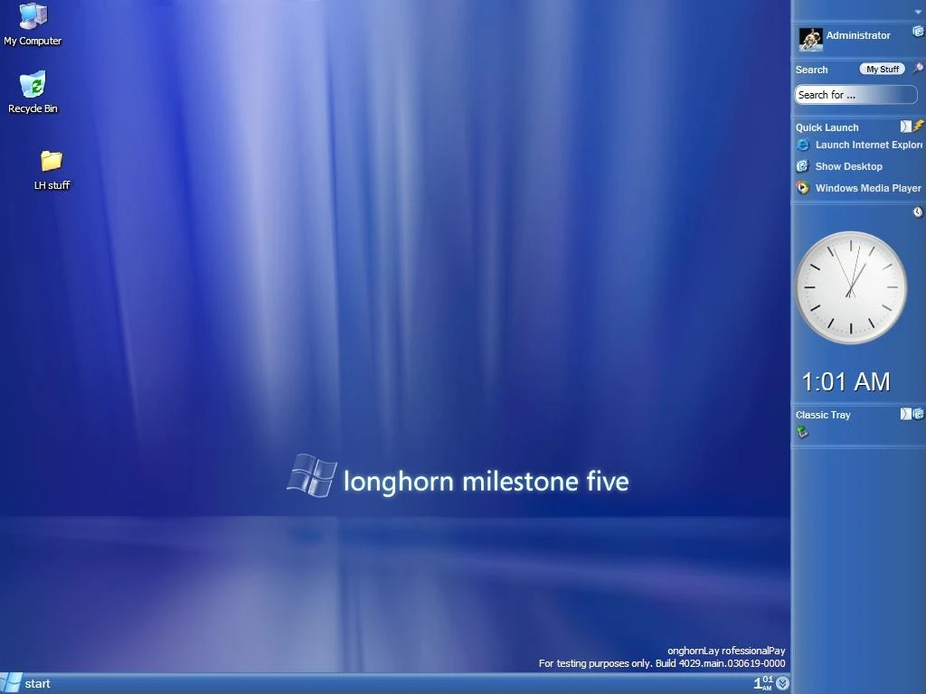Windows Longhorn Build 4029 (main) | Operating System Beta, etc. Wiki ...