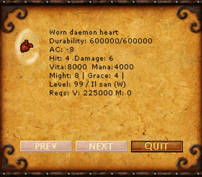 Worn daemon heart | Original TK Wiki | Fandom