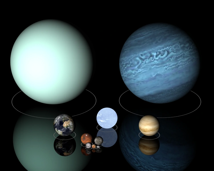 solar planets sizes