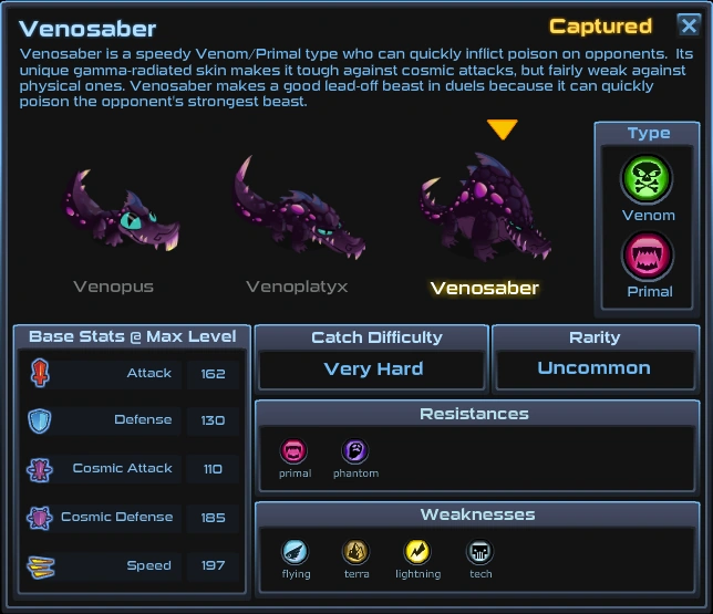 Venosaber / Venoplatyx / Venopus | OuternautsGuide Wiki | Fandom