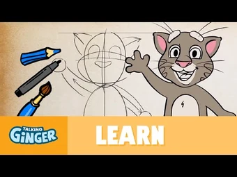 how to draw talking tom gold run