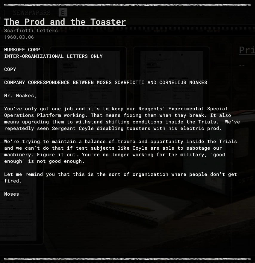 The Prod and the Toaster | Outlast Wiki | Fandom