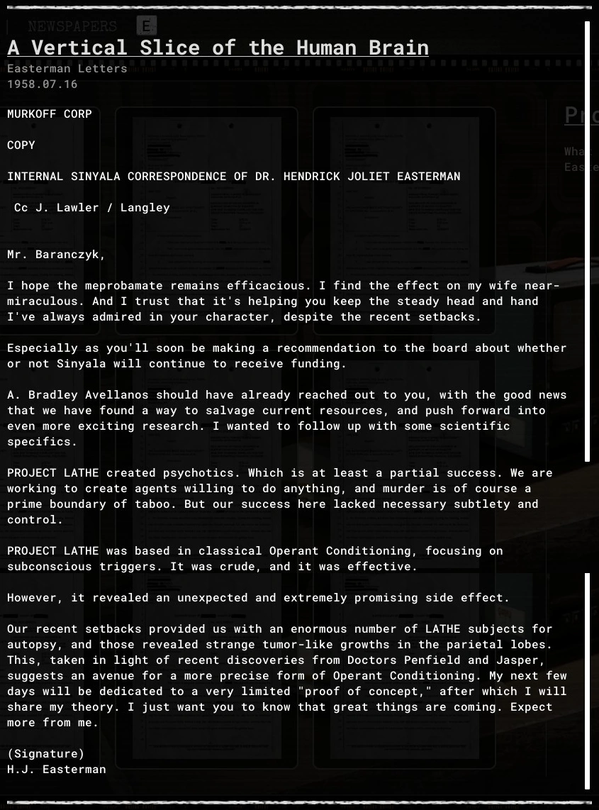 A Vertical Slice of the Human Brain | Outlast Wiki | Fandom