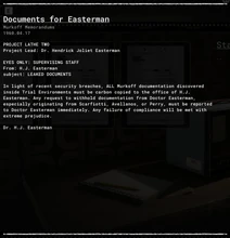 Documents for Easterman | Outlast Wiki | Fandom