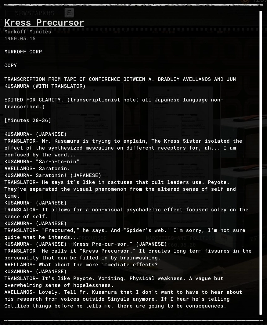 Kress Precursor | Outlast Wiki | Fandom