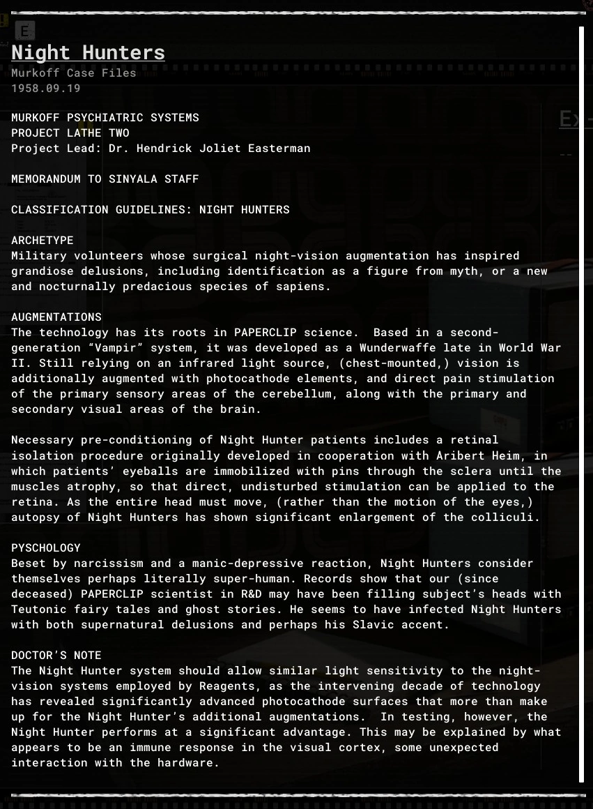 Night Hunters | Outlast Wiki | Fandom