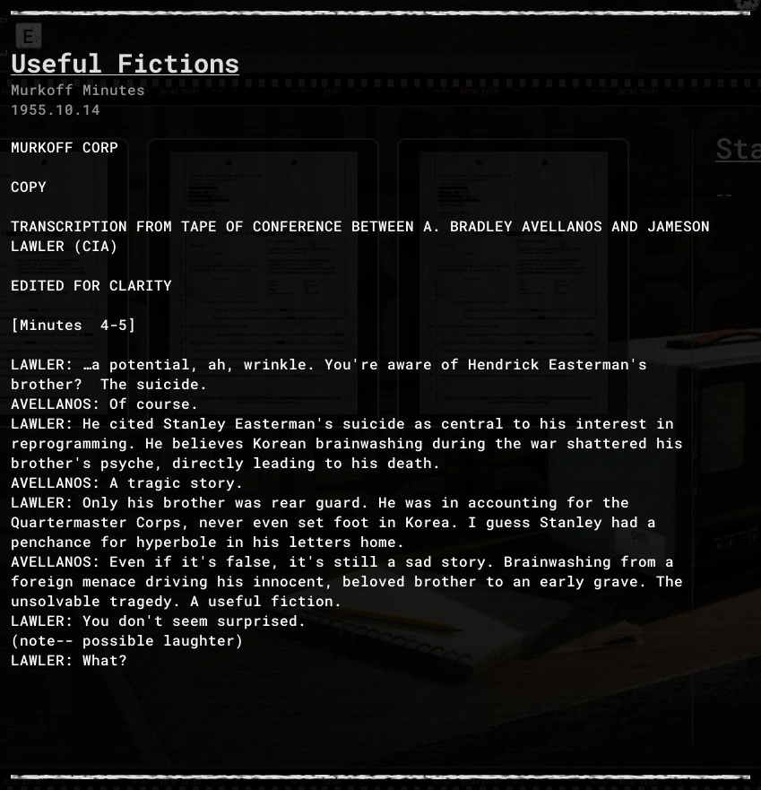 Useful Fictions | Outlast Wiki | Fandom