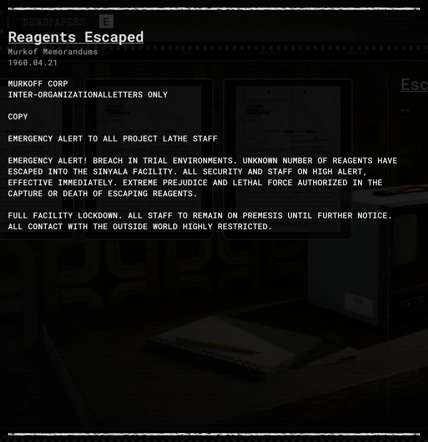 Reagents Escaped | Outlast Wiki | Fandom