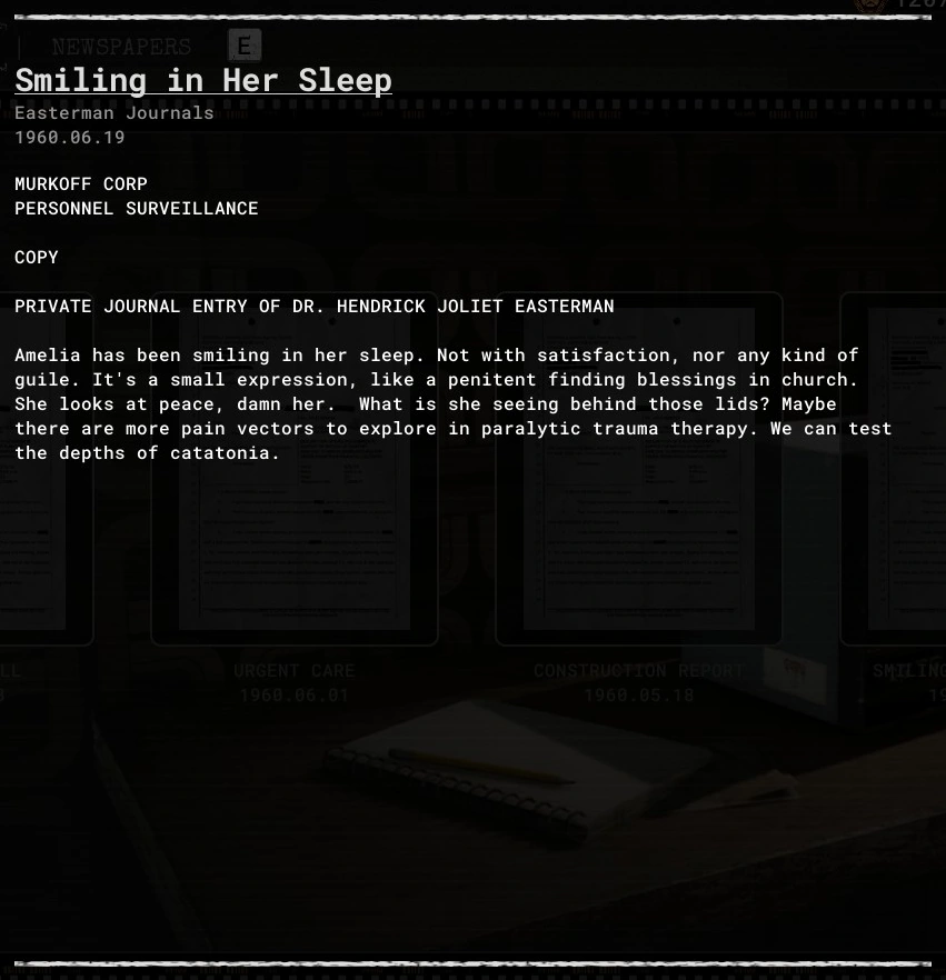 Smiling in Her Sleep | Outlast Wiki | Fandom