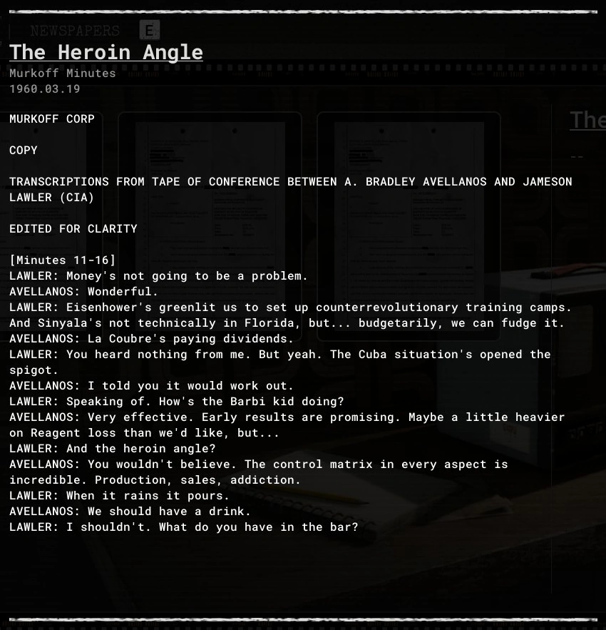 The Heroin Angle | Outlast Wiki | Fandom