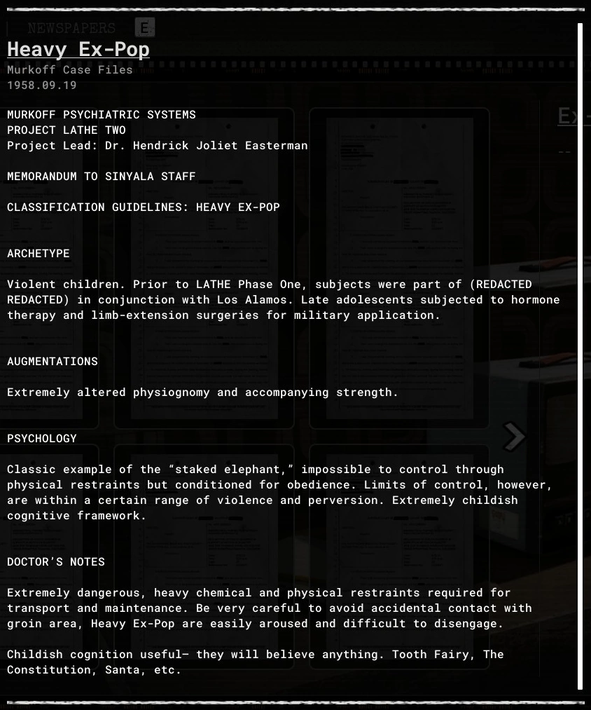Heavy Ex-Pop (evidence) | Outlast Wiki | Fandom