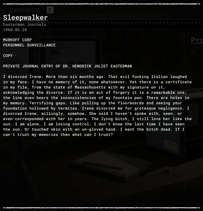Sleepwalker | Outlast Wiki | Fandom