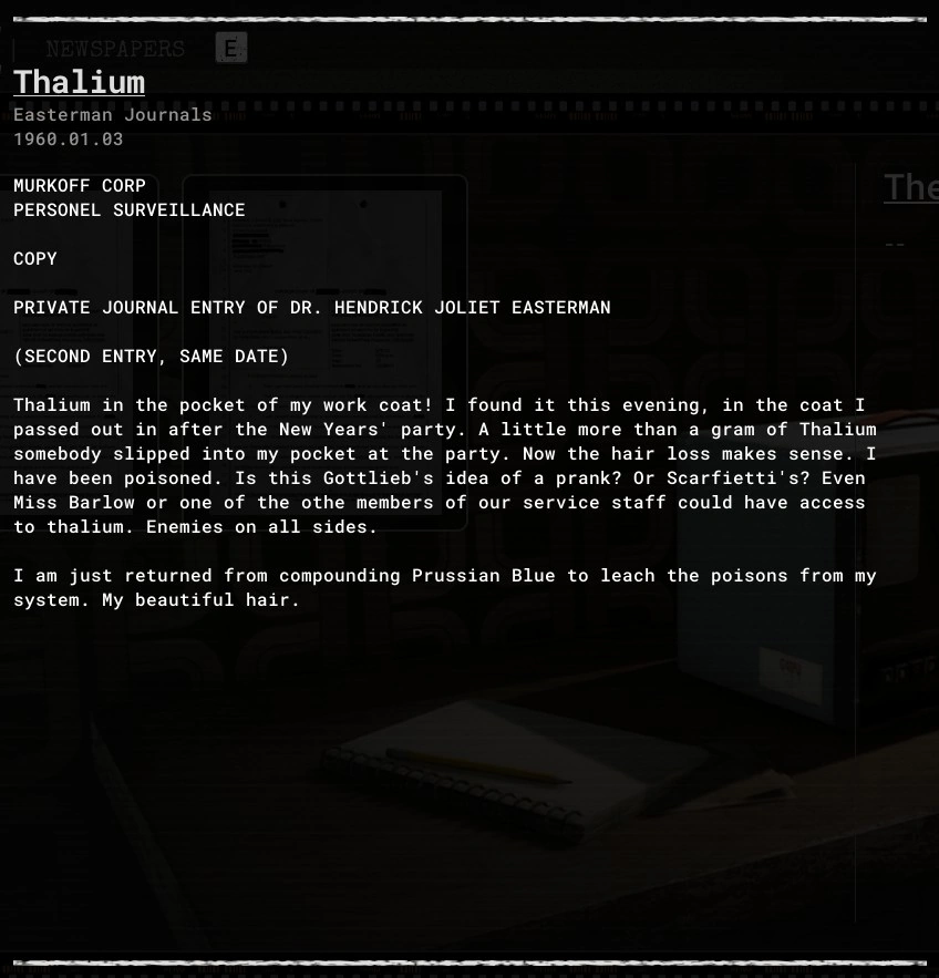 Thalium | Outlast Wiki | Fandom