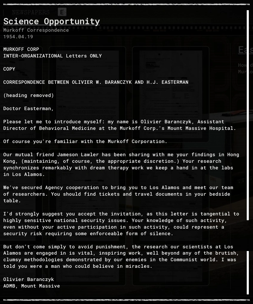 Science Opportunity | Outlast Wiki | Fandom